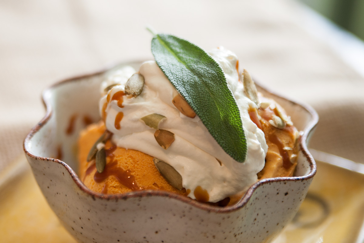 Pumpkin Sundae with Sage Caramel - Soli Organic