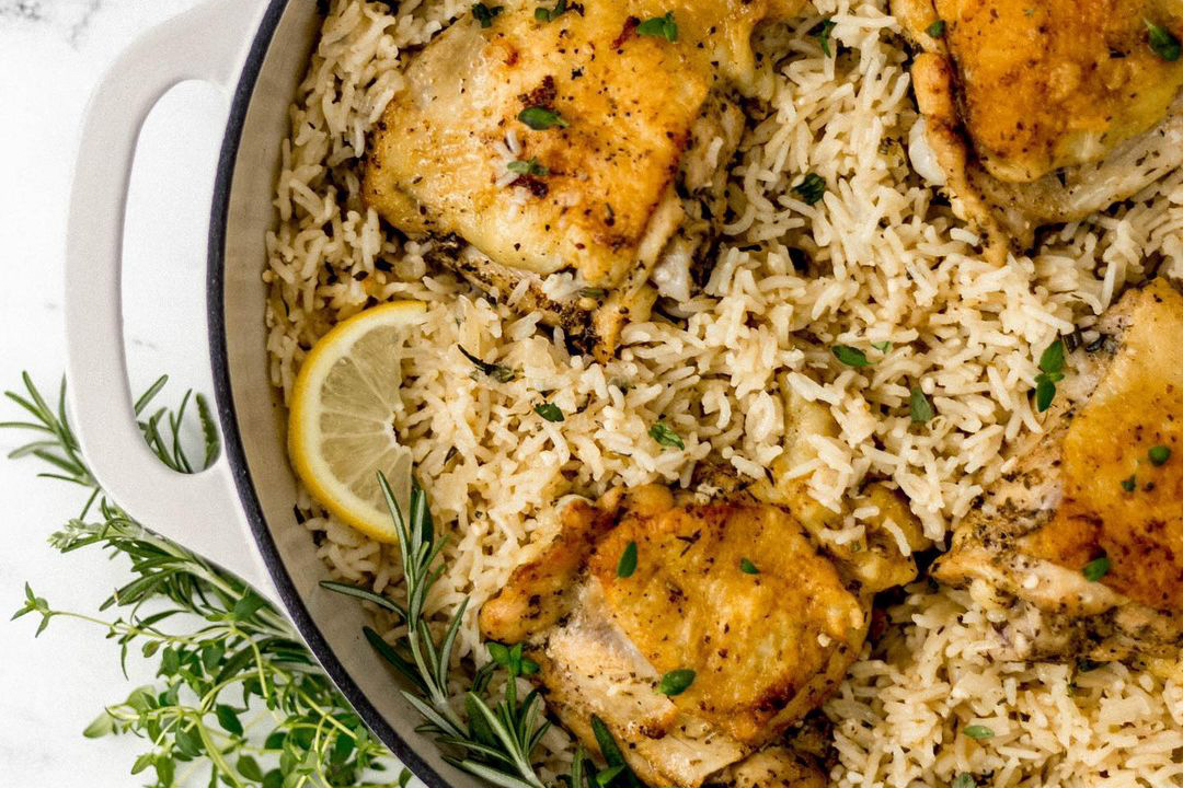 One Pan Herb Chicken and Rice - Soli Organic